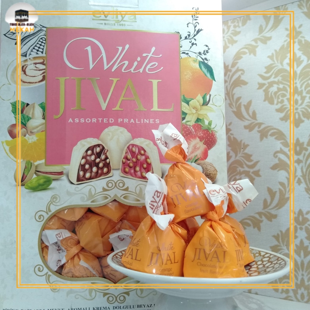 Jual Coklat Evliya JIVAL WHITE / coklat oleh-oleh Haji / Coklat Turki ...