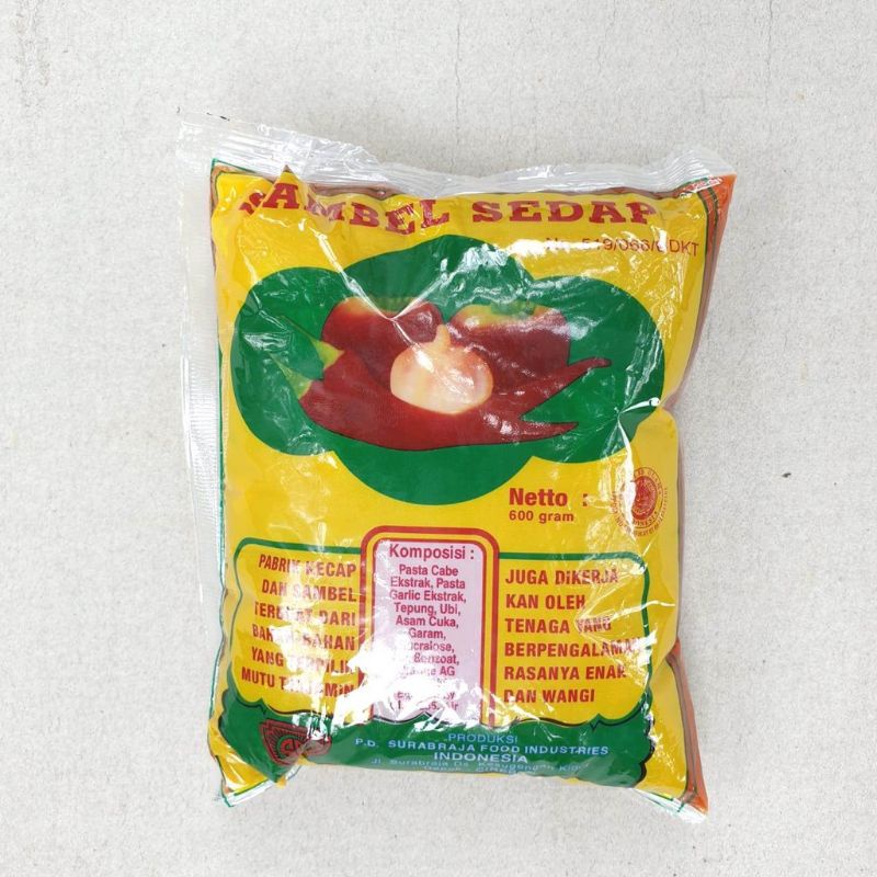 Jual SAOS BANTAL SAMBAL SEDAP / SURABRAJA 600 GR | Shopee Indonesia