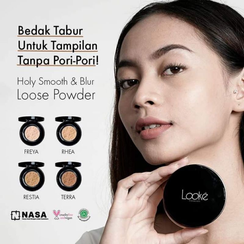 Jual LOOKE holy smooth & blur loose powder | Shopee Indonesia