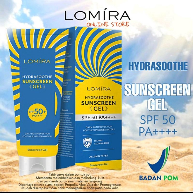 Jual LOMIRA SUNSCREEN GEL SPF 50 PA++++50ml | Shopee Indonesia