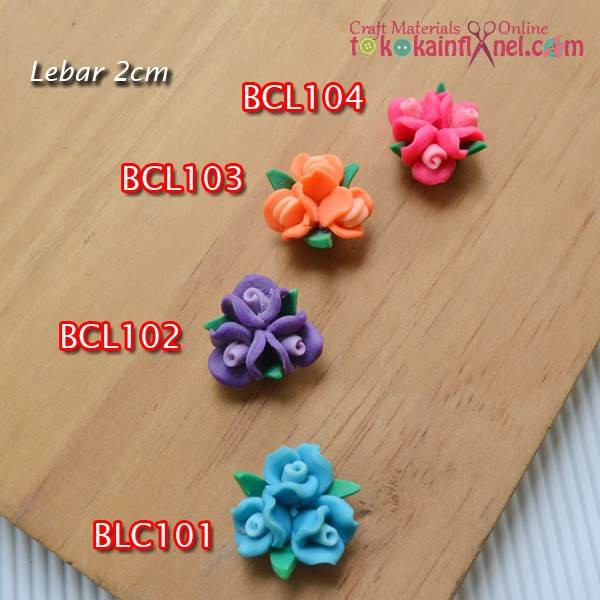 Jual Bcl1 Bunga Clay Lebar 2cm Persatuan | Shopee Indonesia