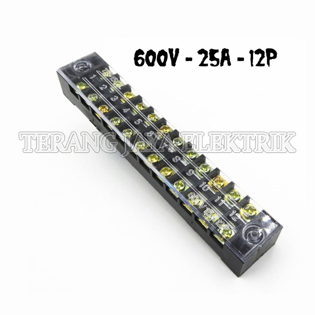 Terminal Blok Kaca 12 Pole 25A TB Series Terminal Block TB-2512 ... Terminal Blok Kaca 12 Pole 25A TB Series Terminal Block TB-2512 ...
