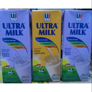 Jual Susu Ultra Milk Rasa Karamel / Taro 200 ml | Shopee Indonesia