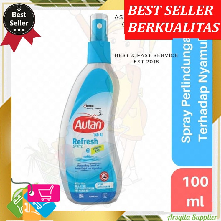 Jual AUTAN Refresh Spritz Spray Cair 100 ml Anti Nyamuk Sensasi Sejuk ...