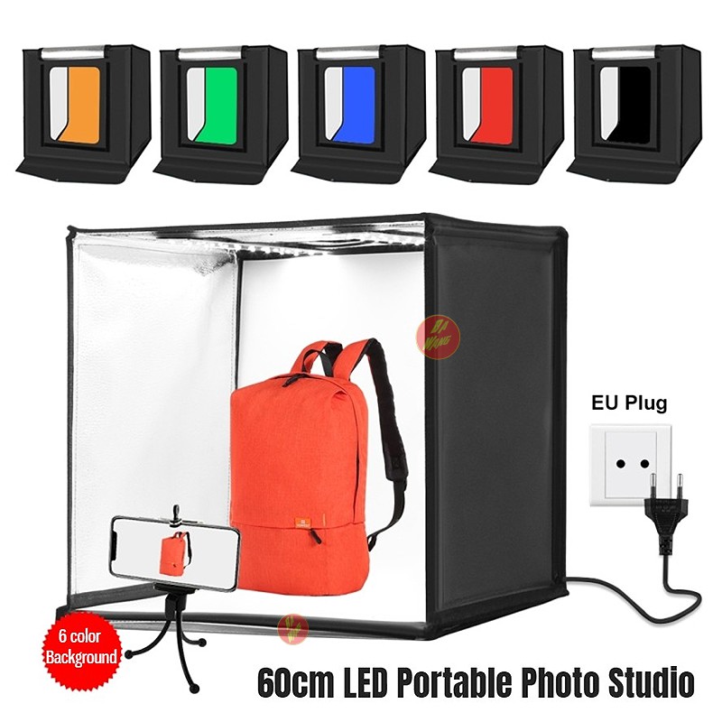 Jual PULUZ Fotobox 60cm LED Light Portable PhotoBox Studio Photo Foto ...