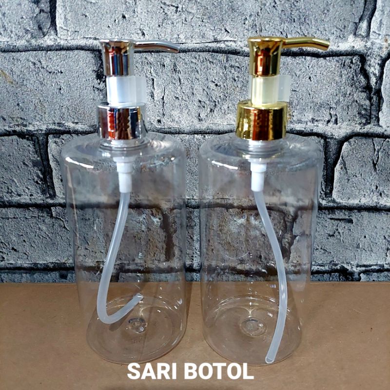 Jual BOTOL PUMP 500ML RF BENING PUMP LUXURY GOLD-SILVER | Shopee Indonesia