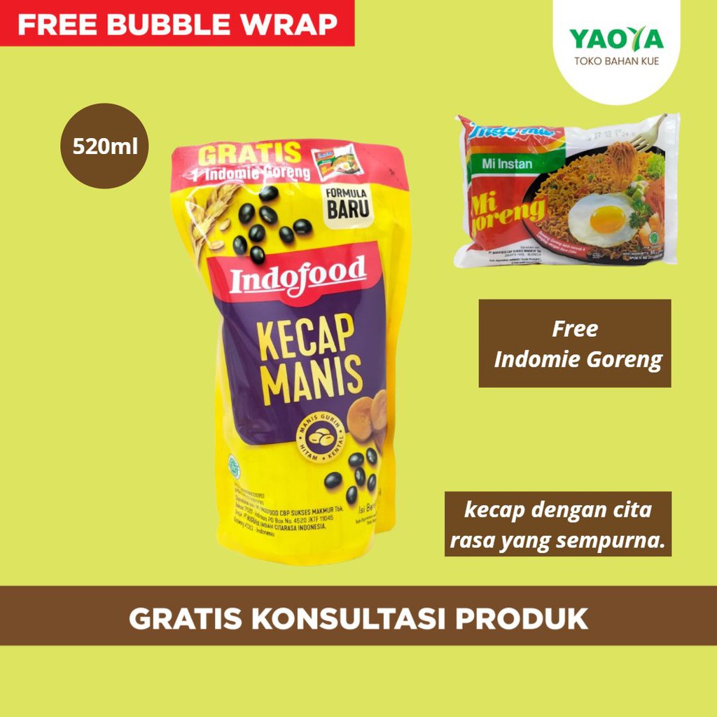 Jual INDOFOOD KECAP MANIS POUCH 520ML | Shopee Indonesia