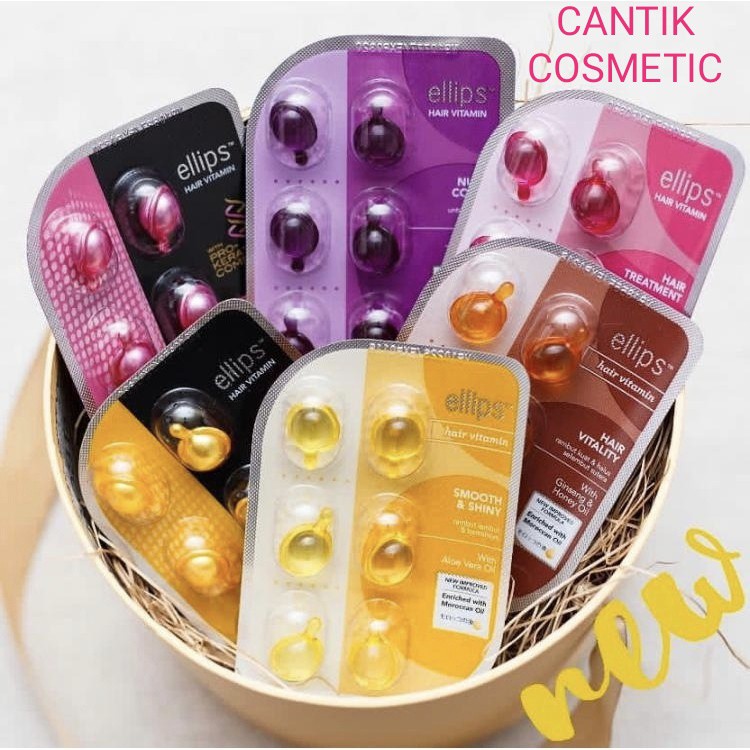 Jual Ellips Hair Vitamin Elips Vitamin Rambut Sachet Isi 6 Capsule BPOM ...