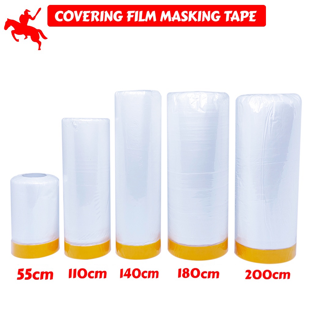 Jual [TERMURAH] Covering Film Masking Tape Ksatria Tape | Cover Plastic ...