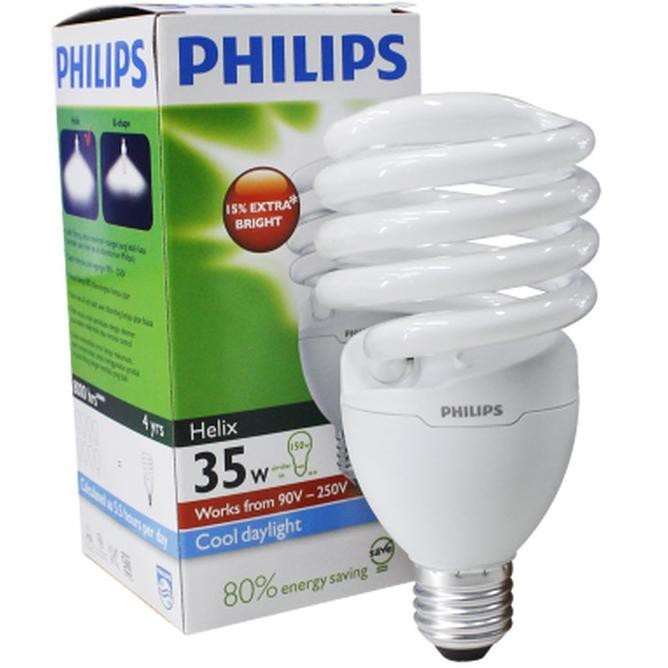 Jual Lampu Philips Helix 35W 35 Watt Putih E27 - Lampu Spiral Tornado 35 W | Shopee Indonesia
