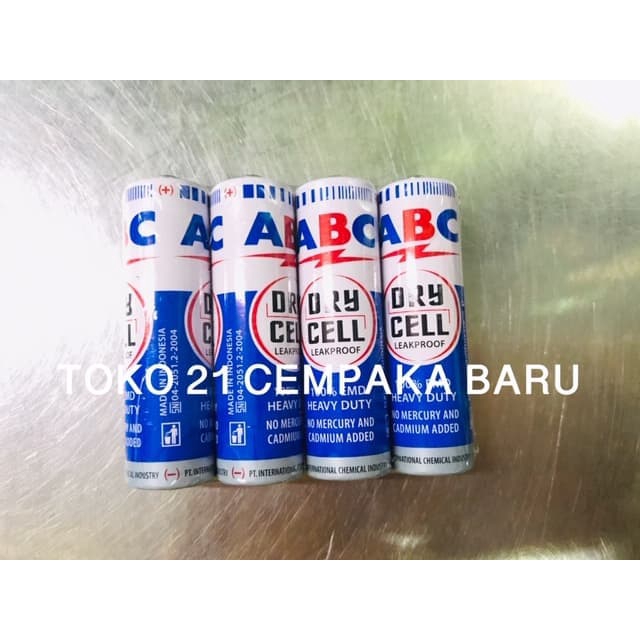 Jual Baterai ABC BIRU Tipe AA isi 4 PCS |Battery Batre ABC Biru AA A2 ...
