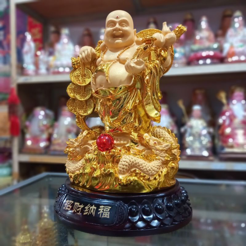 Jual patung Buddha Milefo maitreya julaihud pembawa rejeki uk 12 inch ...