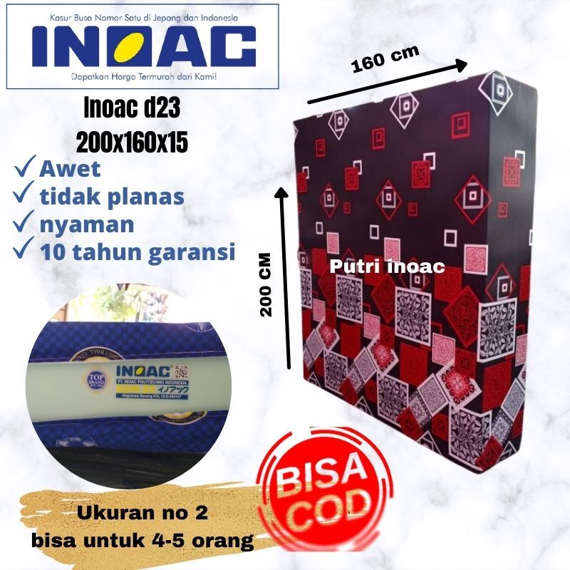 Jual (200x160x15) Kasur Busa INOAC d23 Garansi Resmi 10 tahun | Shopee ...