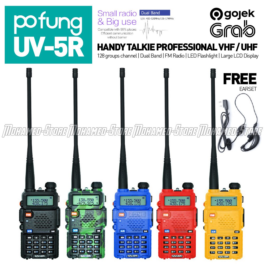 Jual HT POFUNG UV-5R Walkie Talkie HT UV5R Dual Band VHF UHF Radio FM ALTERNATIF BAOFENG UV 5R ...