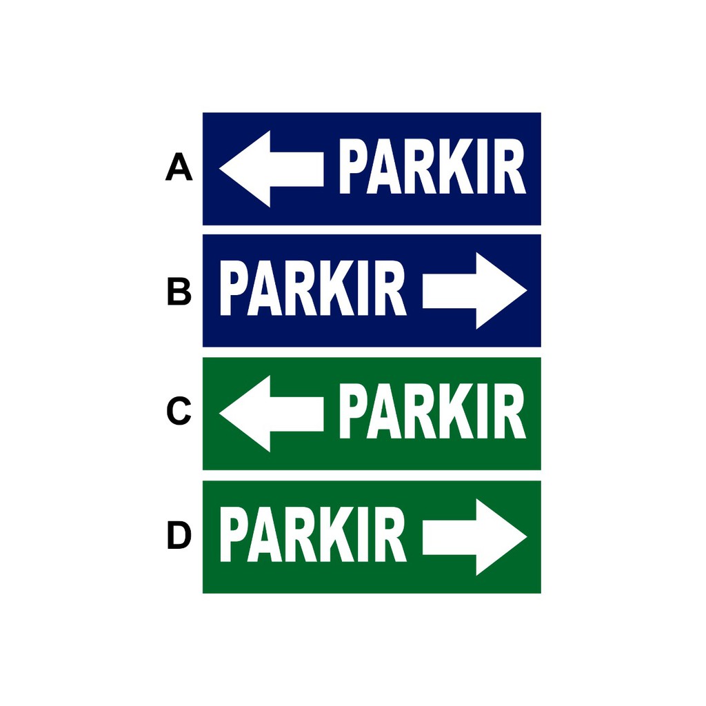 Jual STIKER VINYL 30x10 ARAH PARKIR KANAN KIRI ,PETUNJUK ARAH SIGN ...