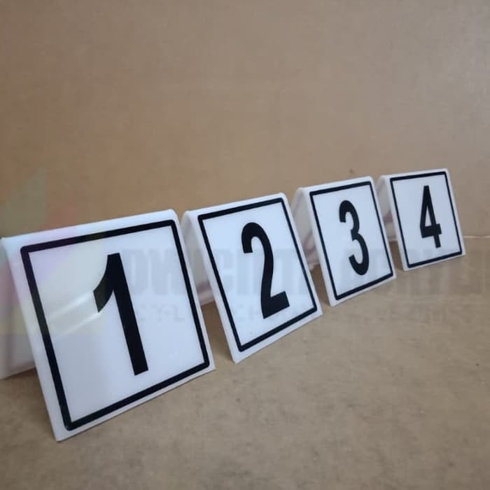 Jual NOMOR MEJA ACRYLIC CUSTOM UV PRINT / NOMOR MEJA CAFE AKRILIK ...