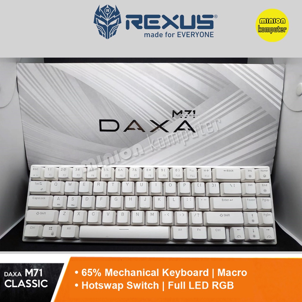 Jual Rexus Daxa M71 Classic RGB Mechanical Gaming Keyboard | Shopee ...
