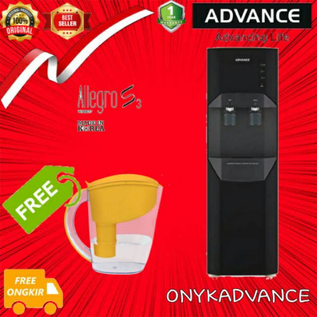Jual Dispenser / Reverse Osmosis ADVANCE Allegro S3 Black | Shopee ...