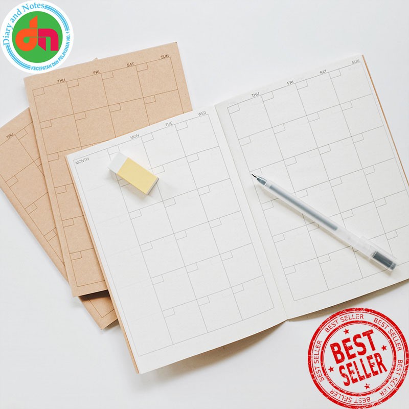 Jual Simple Basic Monthly Planner A5 / Buku Perencanaan dan Catatan ...