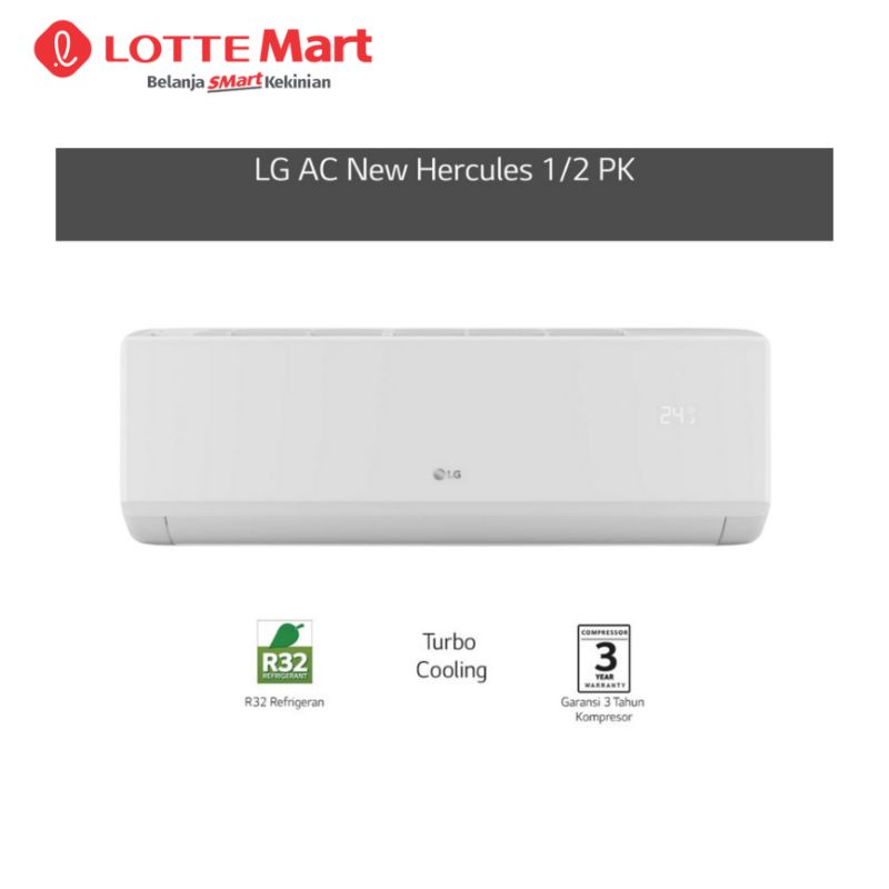 Jual Lg ac 1/2 PK HERCULES H05TN4 Free Instalasi | Shopee Indonesia