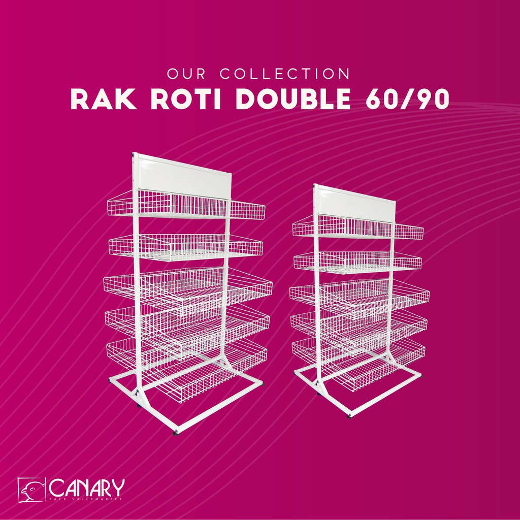 Jual Rak Roti Double Supermarket Set | Shopee Indonesia