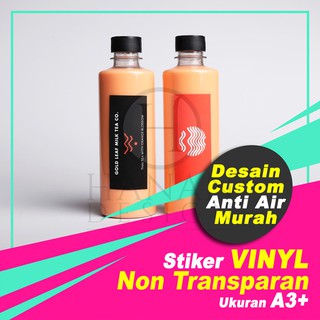 Jual Cetak Stiker Botol Minuman / Label Kemasan Makanan / Lebel Produk ...