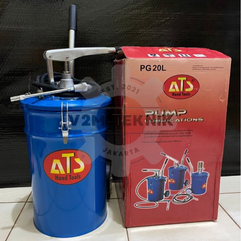 Jual ATS Pompa Gemuk Manual 20 Liter / Grease Pump Manual 20L Pompa ...