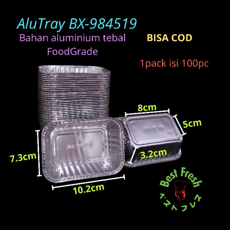 Jual Aluminium Foil Cup BX 984519 Wadah Kotak Aluminium (satuan) | Shopee Indonesia