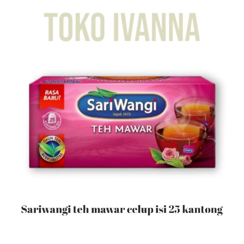 Jual SariWangi Teh Mawar Celup Isi 25 Kantong - Teh Celup Box | Shopee ...