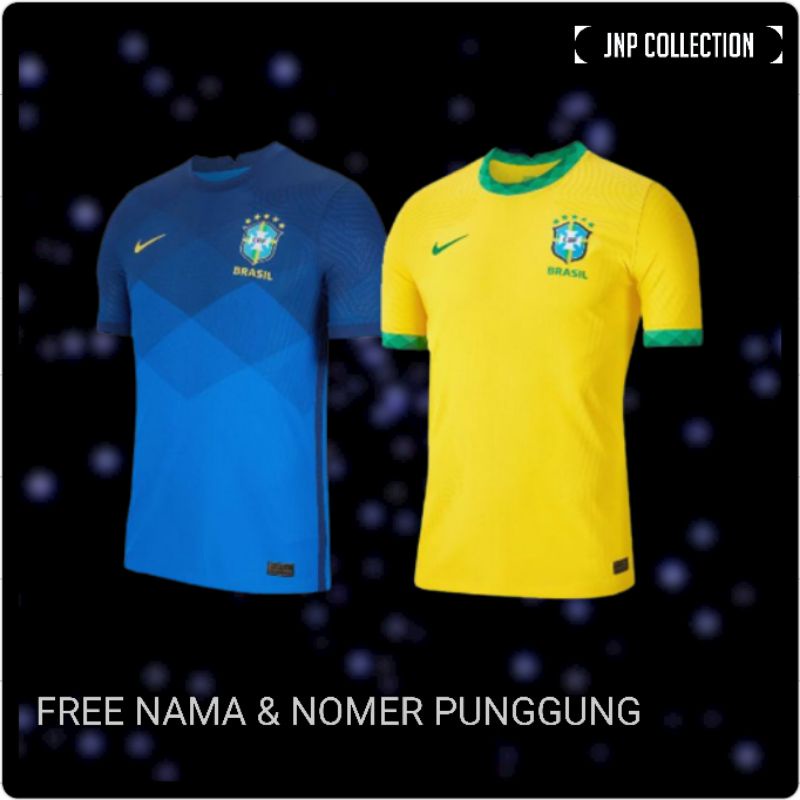 Jual KAOS BAJU JERSEY TIMNAS BRAZIL TERBARU FREE NAMA DAN NOMER ...