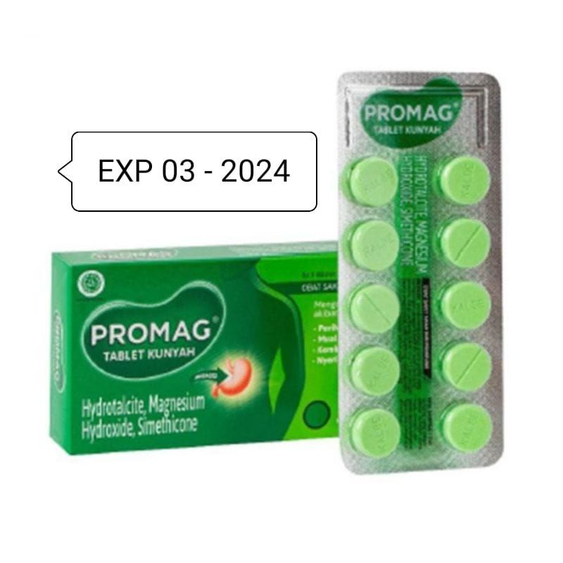 Jual PROMAG TABLET 10 TABLET X 1 STRIP KEMASAN BARU | Shopee Indonesia