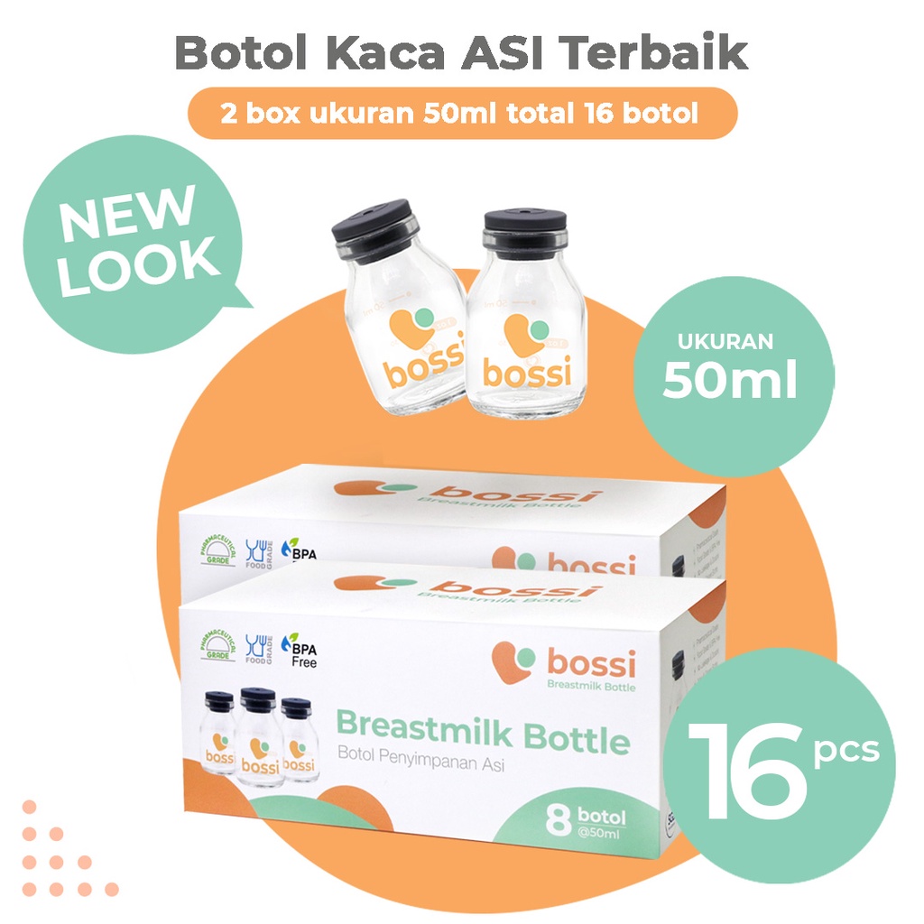 Jual Bossi - 2 Box Botol Asi Kaca 50 Ml | Shopee Indonesia