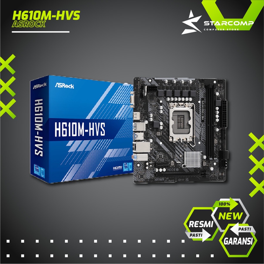 Jual ASRock H610M-HVS DDR4 Intel LGA 1700 Gen12 Mobo ASRock | Shopee ...