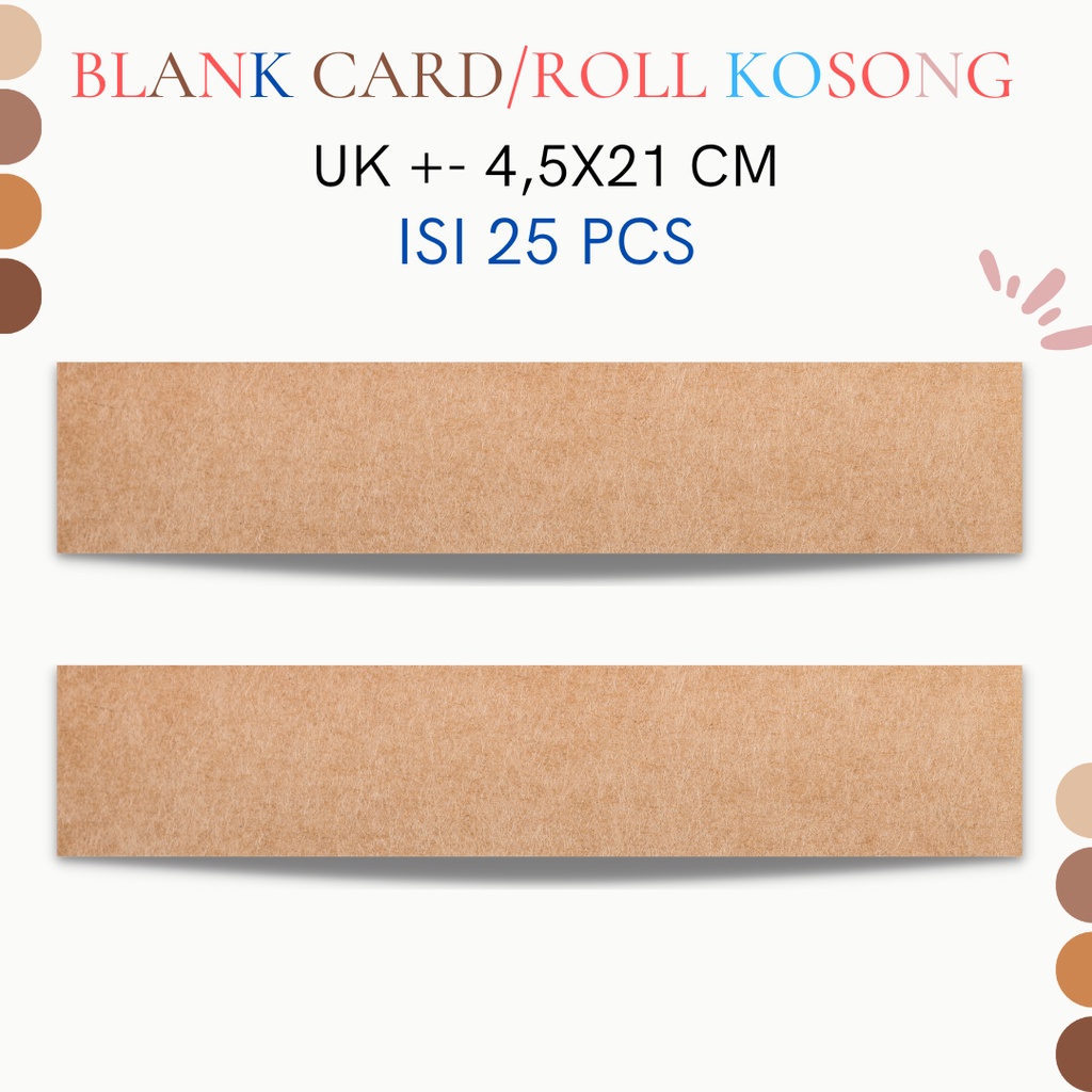 Jual (ISI 25PCS) ROLL BLANK/PENGIKAT KOSONG/KARTU KOSONG/HANG TAG/KARTU ...