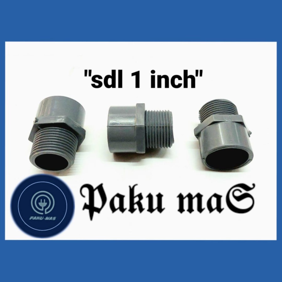 Jual Sok Drat Luar ukuran 1 inch pvc SDL 1 inch | Shopee Indonesia