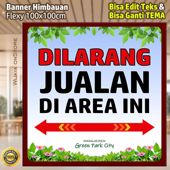 Jual Spanduk Himbauan Banner Pengumuman diLarang Masuk Jualan DLL 1M ...