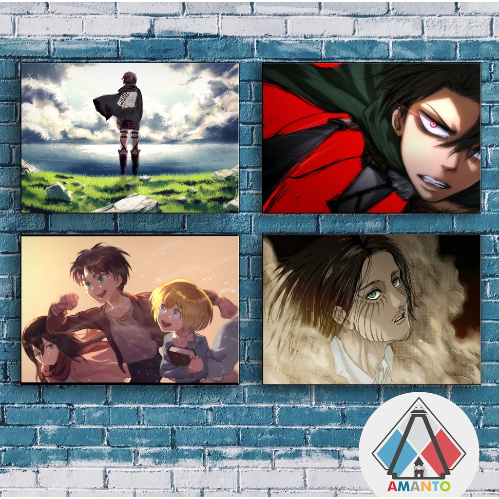 Jual POSTER ANIME ATTACK ON TITAN AOT WALL DECOR HIASAN DINDING POSTER ...