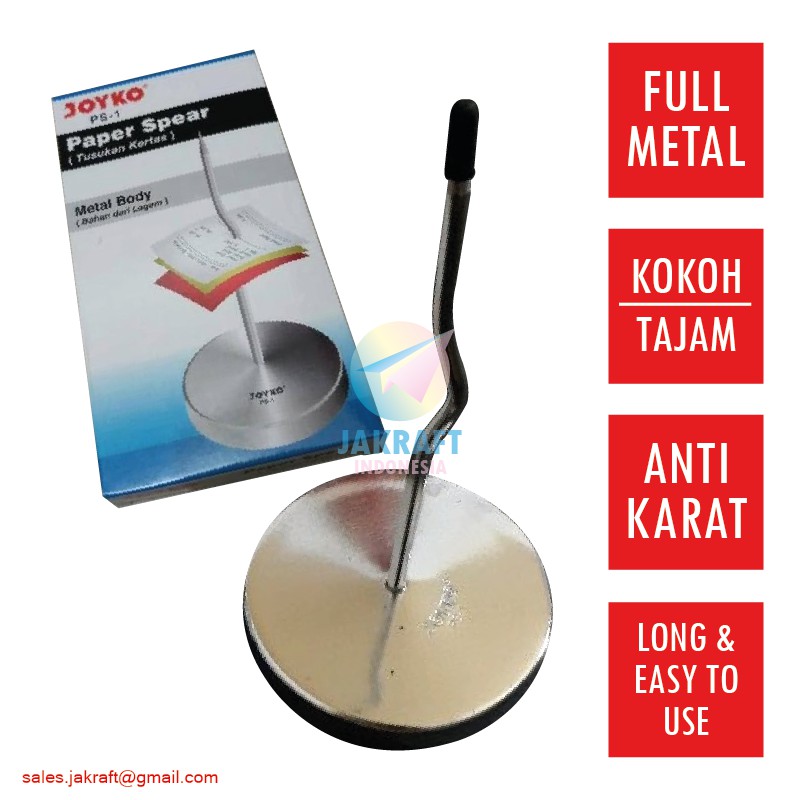 (1 Set) Paku Tusukan Kertas Nota Bon Besi Stainless JOYKO Paper Spear ...