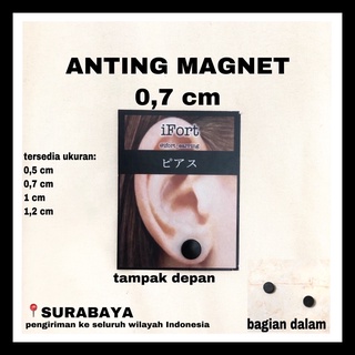 Jual ANTING MAGNET 0,7cm HITAM POLOS BIASA TINDIKAN | Shopee Indonesia