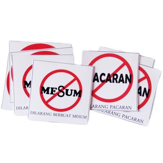 Jual Stiker Dekorasi Tempel Dinding Tanda Informasi Peringatan Larangan ...