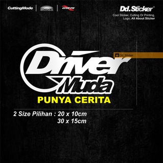 Jual Sticker Driver Muda kaca truck mobil | Cutting Sticker | Shopee ...