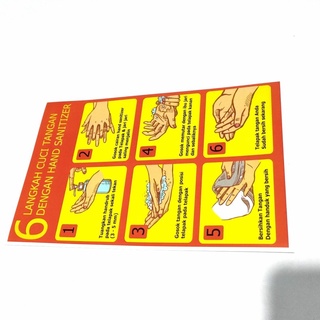 Jual STIKER 6 LANGKAH CUCI TANGAN DENGAN HAND SANITIZER - STICKERS ...