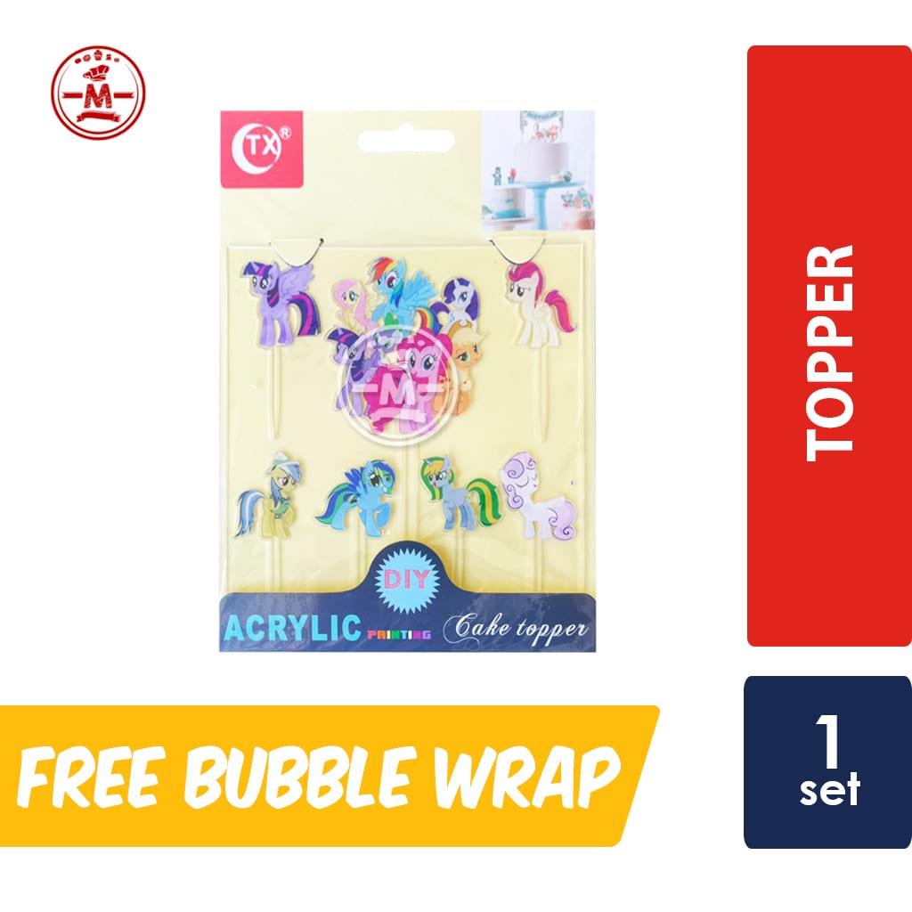 Jual Topper Acrylic Kuda Poni / Cake Topper [1 Set] | Shopee Indonesia