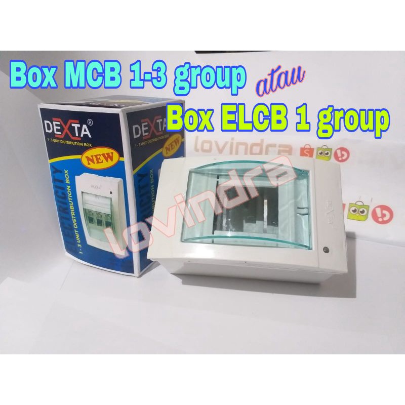 Jual Box MCB 2 - 3 Group DEXTA DX-123N Inbow Exbow ELCB Box plus Lampu ...