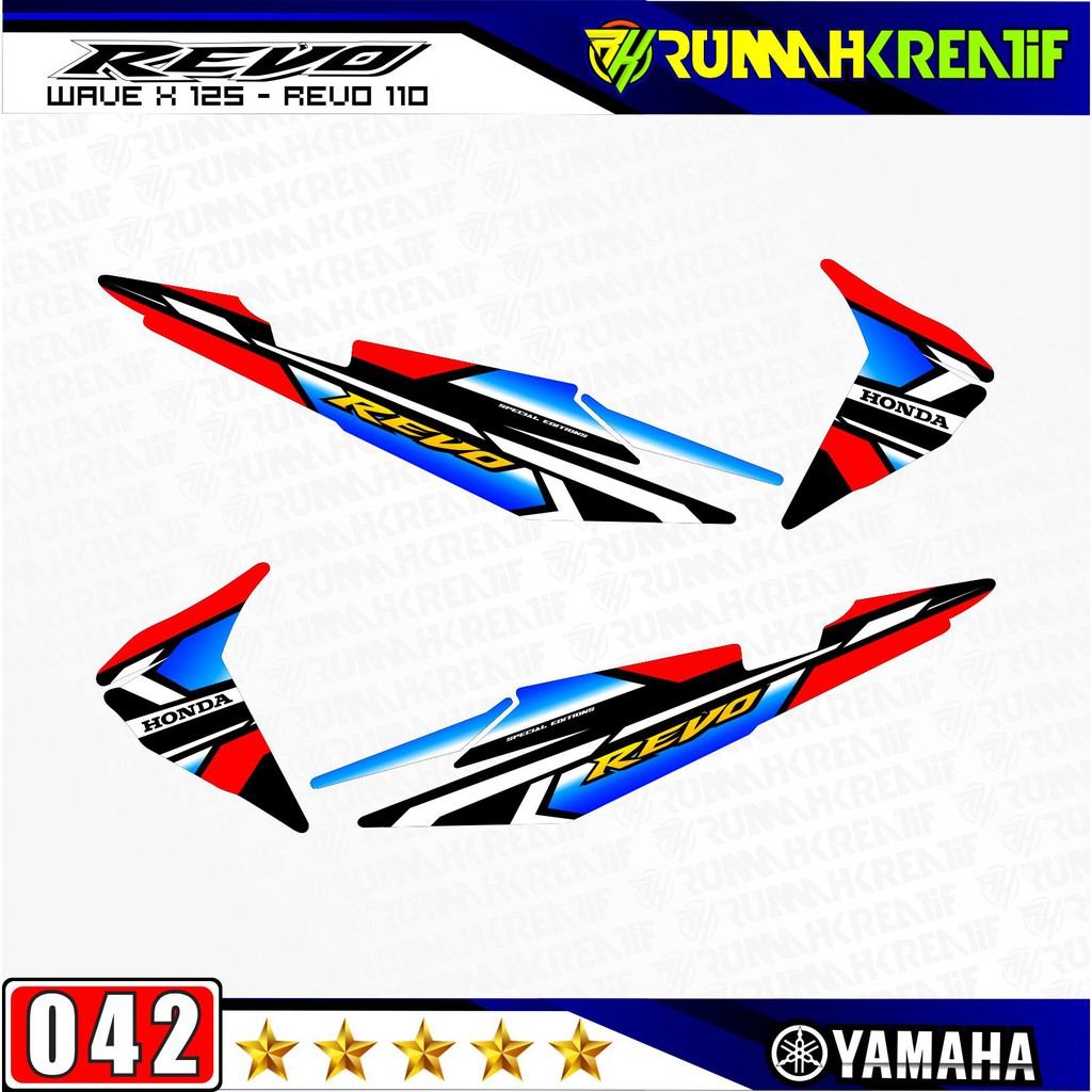Jual Honda Revo 100 2007-2010 / Revo Lama (WAVE X) Striping Variasi ...