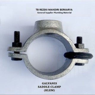 Jual klem besi 2x1 inch saddle clamp 2x1 inch galvanis | Shopee Indonesia