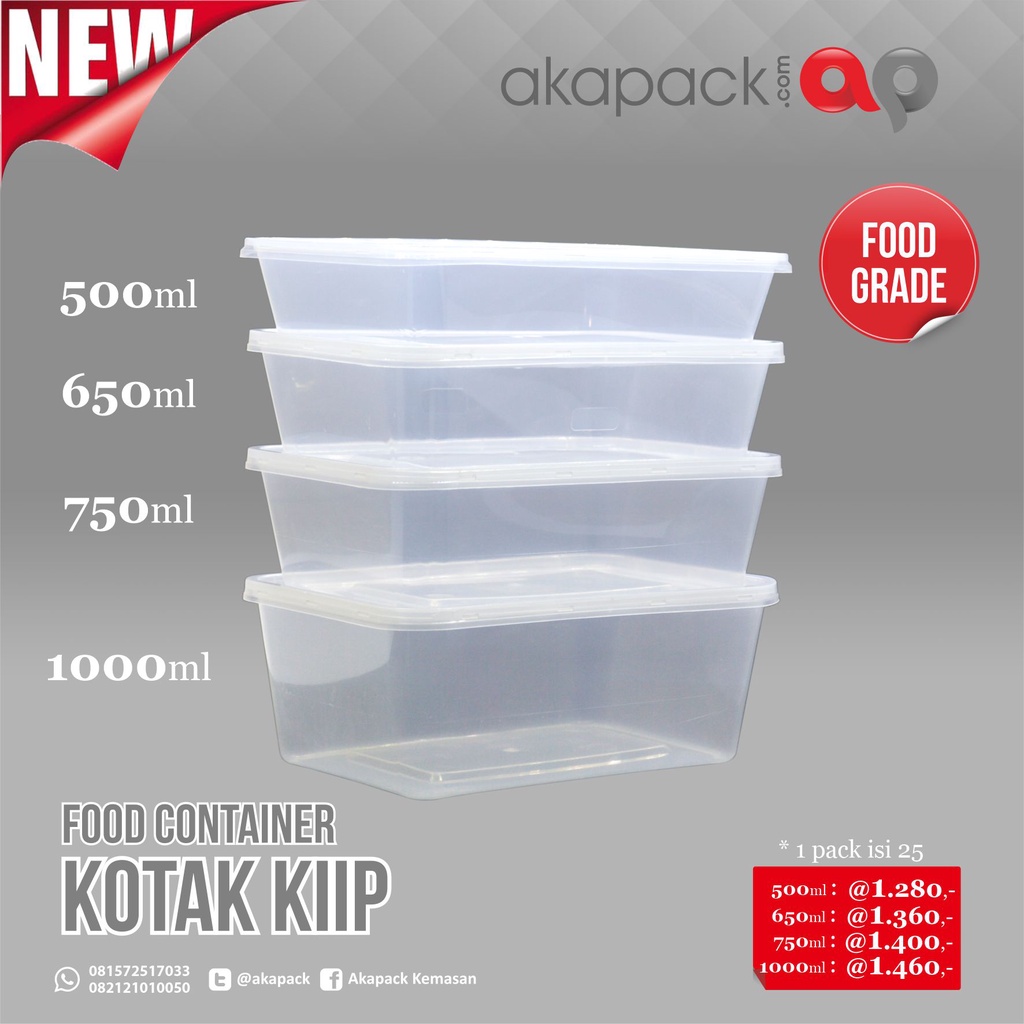 Jual Food Container wadah makanan kotak Transparan | Shopee Indonesia