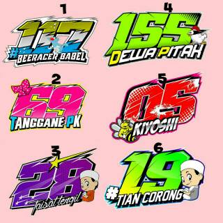 Jual Stiker nomor balap Indonesia|Shopee Indonesia