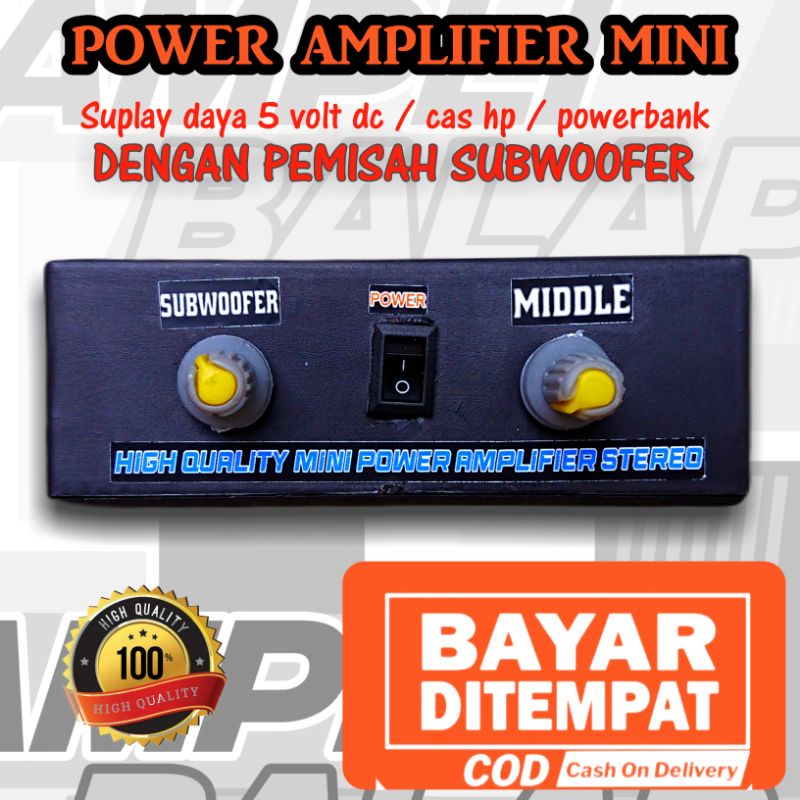 Jual power amplifier mini 5 volt bluetooth middle subwoofer ampli ...