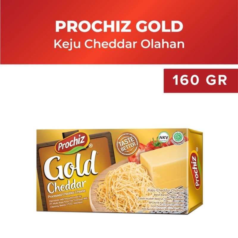 Jual PRO CHIZ KEJU CHEESE GOLD CHEDDAR 160G | Shopee Indonesia